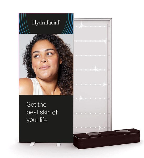 FULL HEIGHT LIGHT UP BANNER - FEMALE MODEL